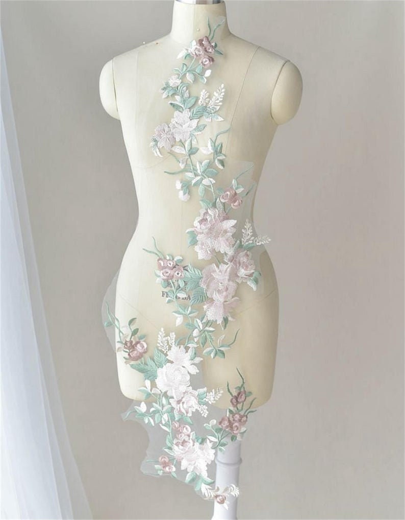 1pc Large applique 3d flower trim applique back applique dress | Etsy