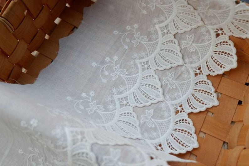 Cotton Eyelet Lace White White Lace Flower Suitable for Bride - Etsy