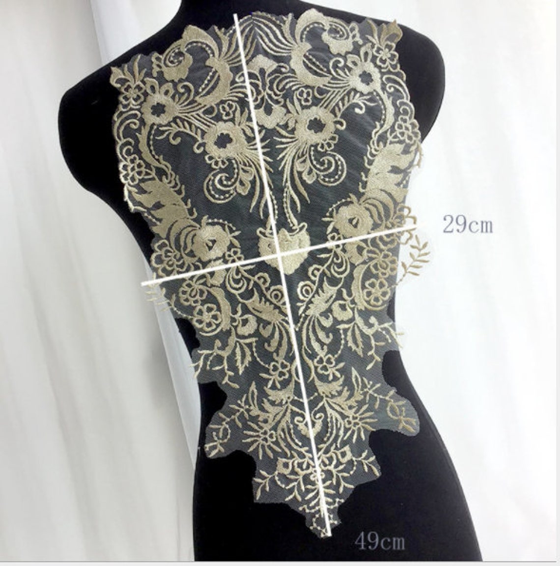 Big Gold Flower Embroidery Flower Alencone Super Luxury Lace Appliques ...