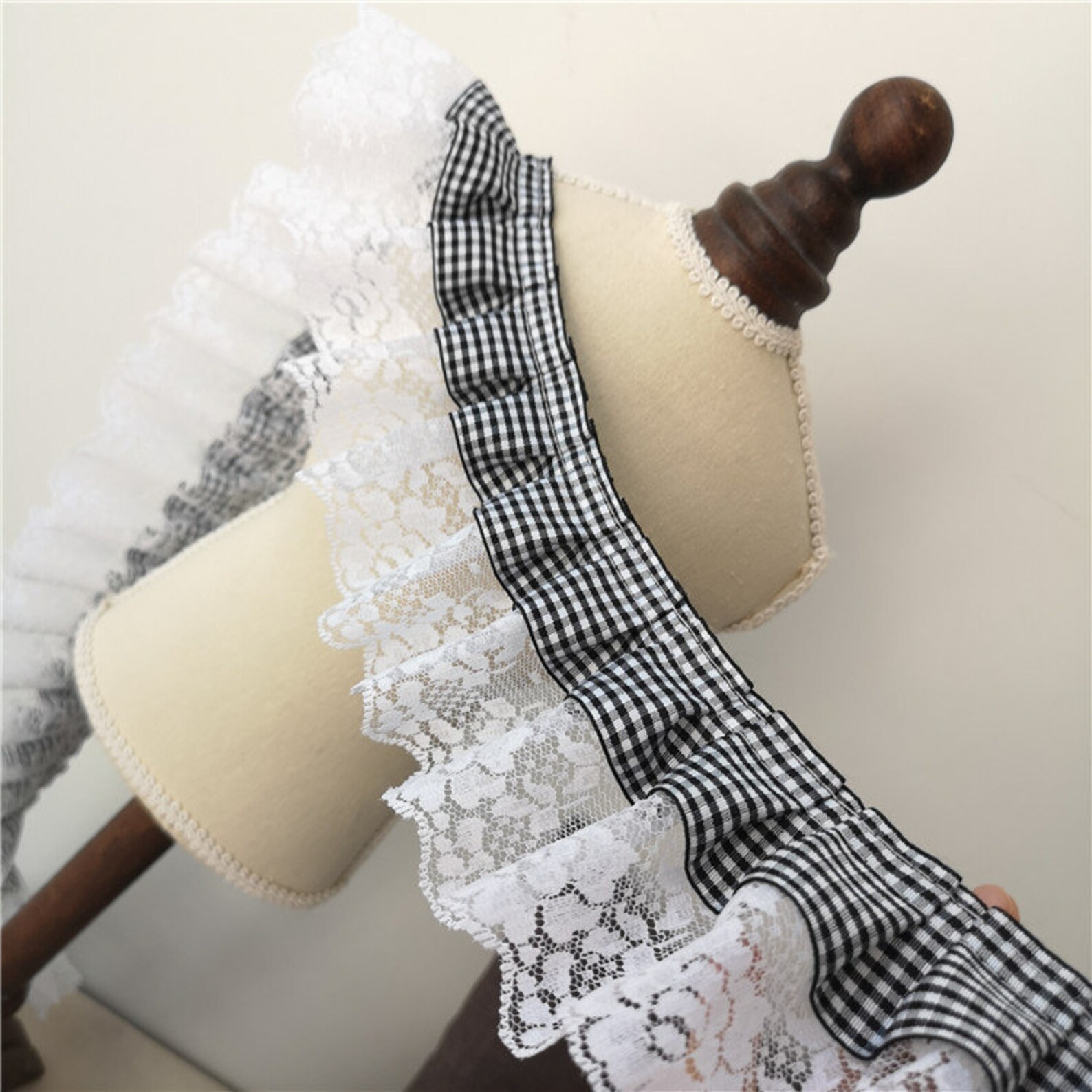 Lace Trim Tulle Folding Tulle Ruffled Tulle 2 Layers for - Etsy