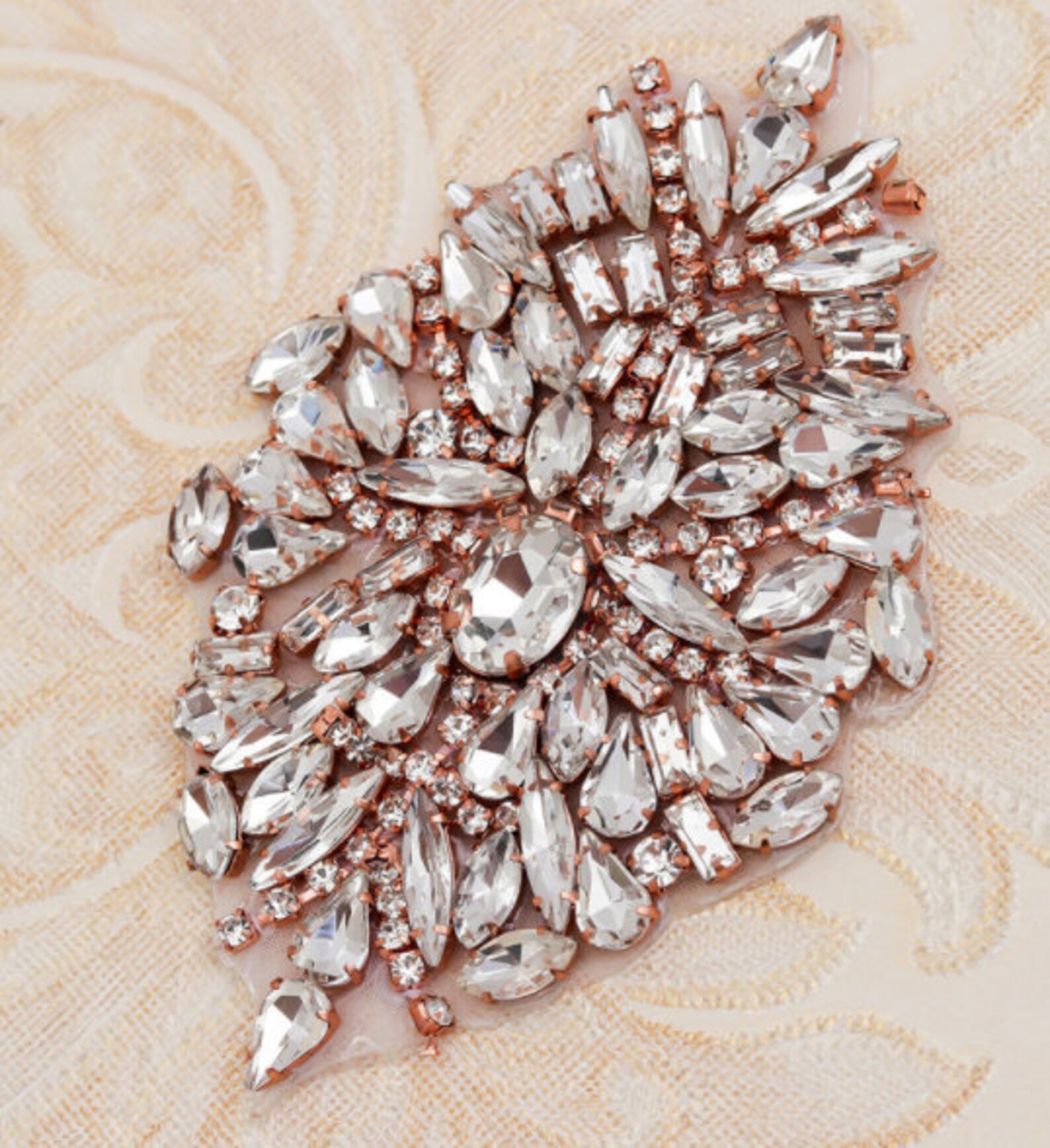 3 Colors Gorgeous Clear Rhinestone Luxurious High-grade Gold - Etsy