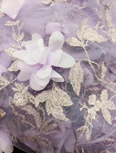 10 Colors High Quality Purple Tulle Lace Fabric 3D Chiffon - Etsy