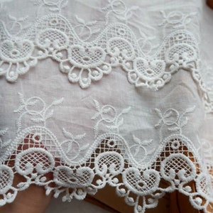 High-quality Double-layer White Cotton Lace Decoration, Sewing Lace ...