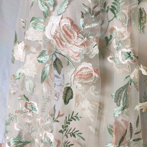 Embroidered Fabric - Etsy