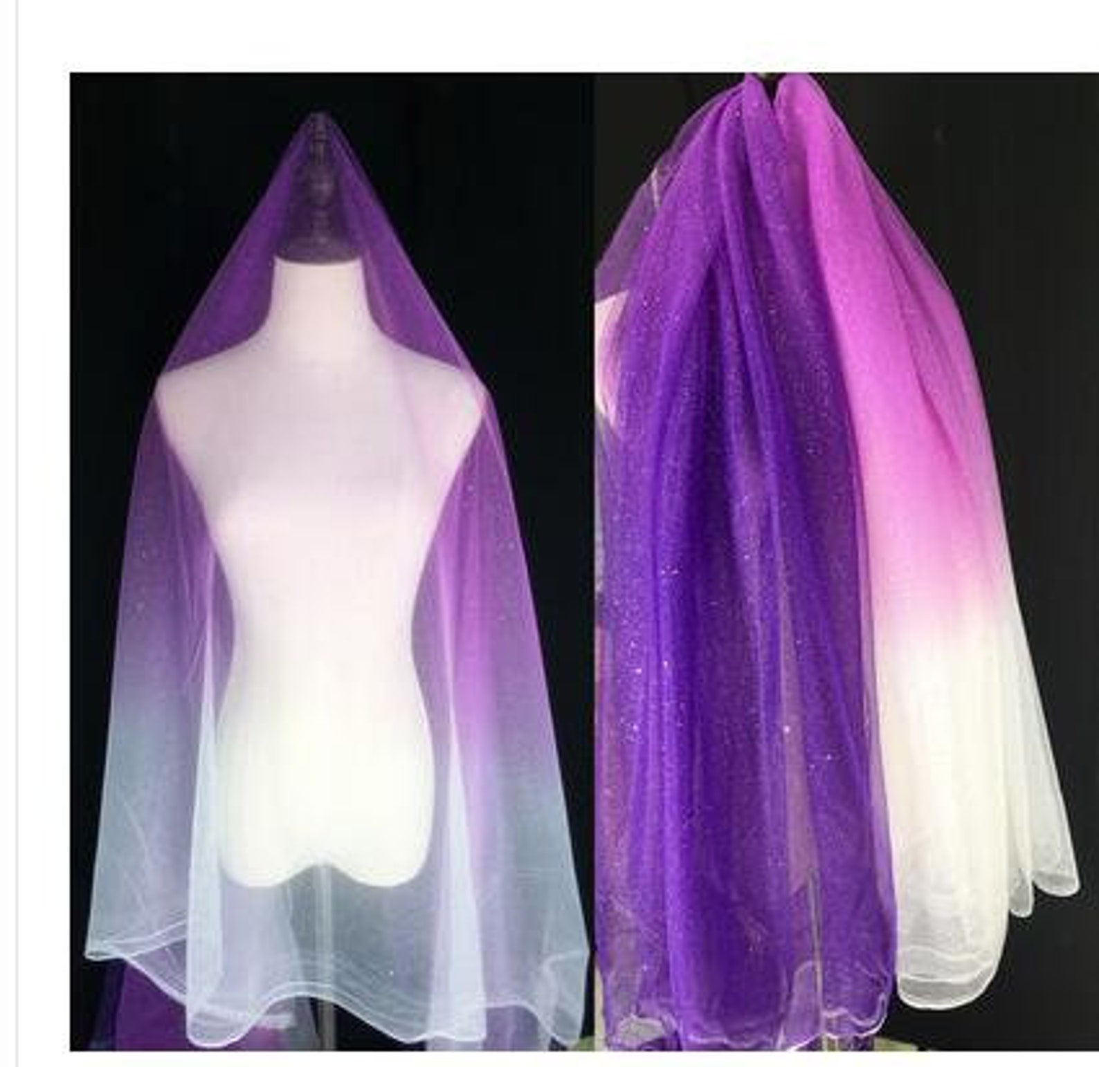 9 Colors Gradient Tulle Metallic Glitter Sequin Lace Fabric - Etsy