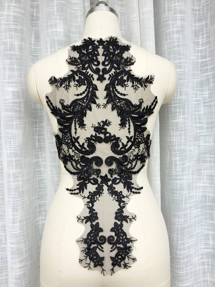 1pc Lace Super Luxury Lace Appliques Ivory Black Red Floral - Etsy Denmark