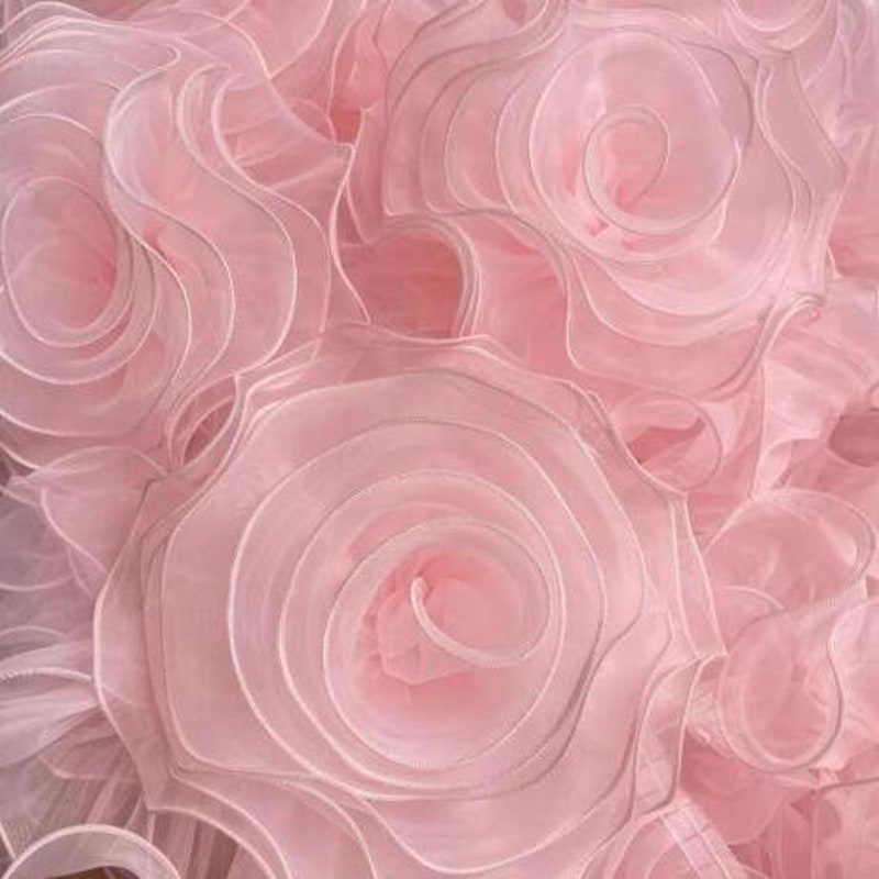 Pink Chiffon Flower - Etsy