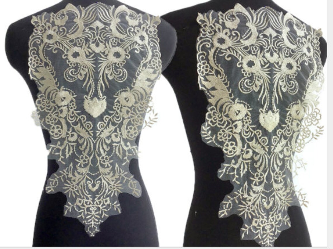 Big Gold Flower Embroidery Flower Alencone Super Luxury Lace Appliques ...