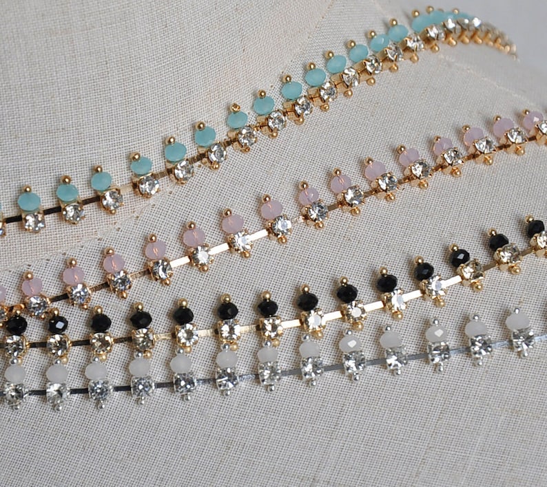 4 Colors 1 Yard Gold Metal Bead Pearl Alice Exquisite Venice Lace Trim ...