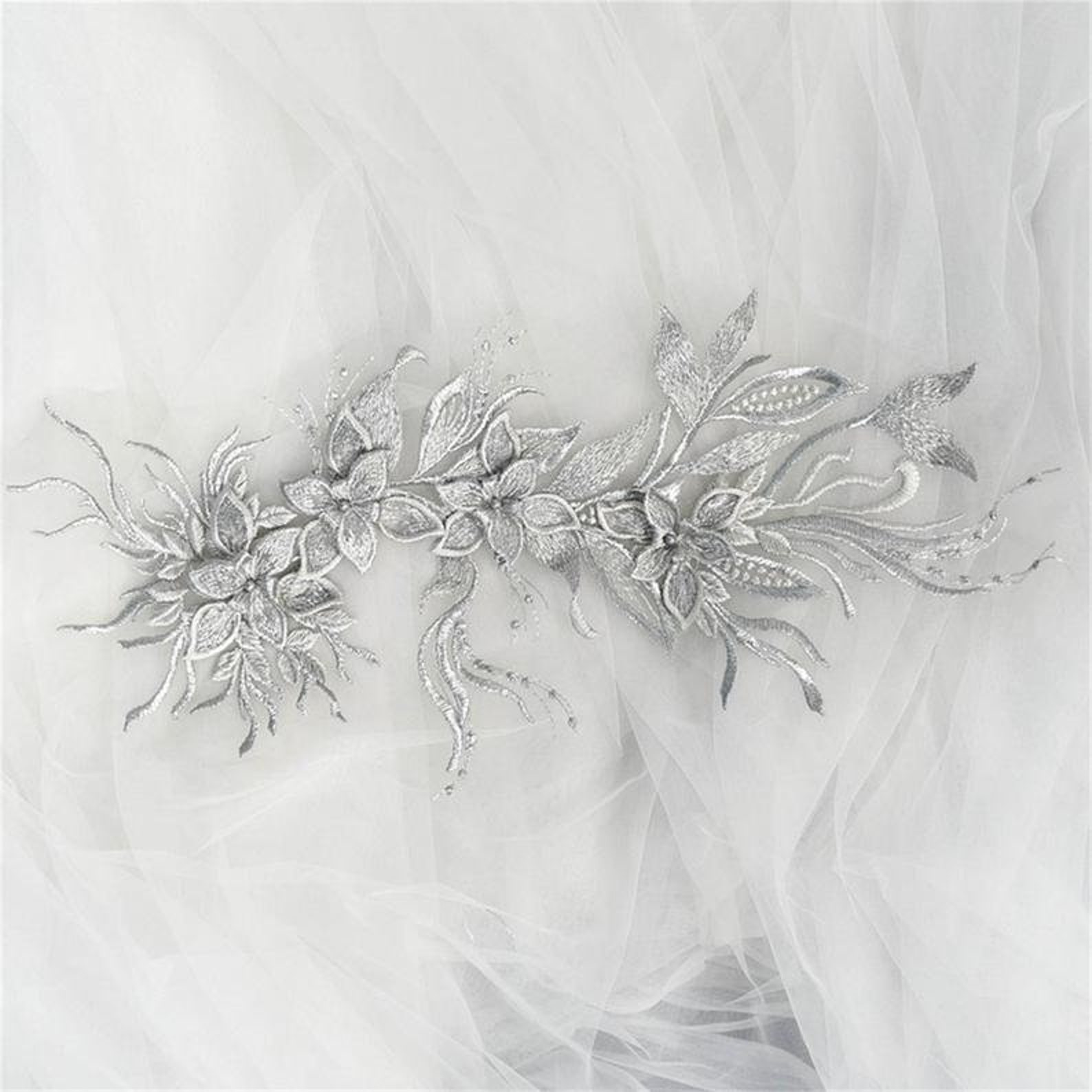 7 Colors 1 Piece 3D Large Flower Pearl Lace Super Luxury Lace | Etsy