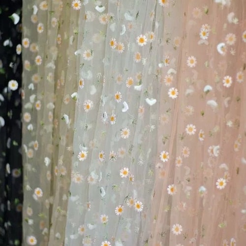 9 Colors Lace Fabric Multicolor Lace Fabric Beautiful Daisy | Etsy