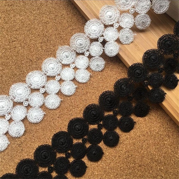 Black and White Circle Fabric - Etsy