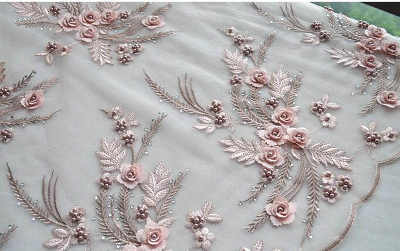 1pc Super Luxury Gold Bead Pear Lace Appliques Exquisite | Etsy