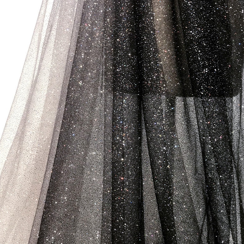 9 Colors Gradient Tulle Metallic Glitter Sequin Lace Fabric Baby Dress ...