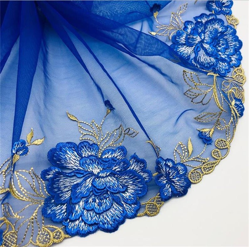 1 Yards Lace Trim Blue Colored Lace Clothing Accessories - Etsy