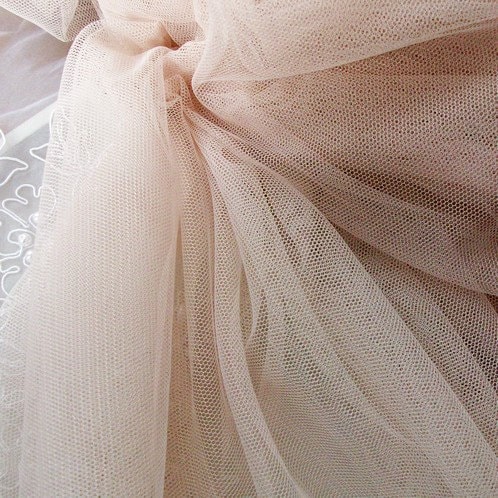 1 yard Light Pink Ivory Tulle Mesh Gauze Mesh Lace Veil | Etsy