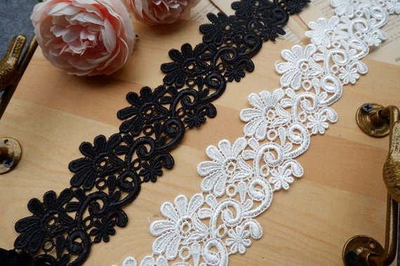 2 Yard Lace Trim Flower Embroidery Decoration Lace Chic | Etsy