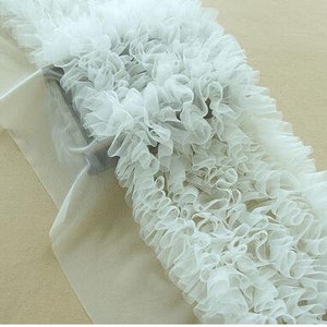 15 Colors Lace Trim Pink Tulle Folding Tulle Ruffled Tulle Wedding ...