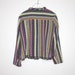 Chico's Vintage Multicolor Baja Pattern Jacket Raw Edges Long Sleeve ...