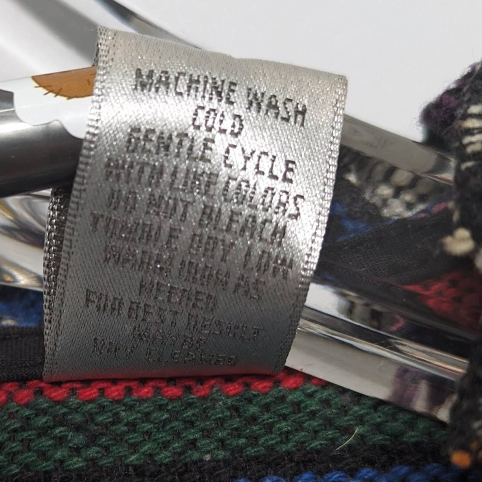 Chico's Vintage Multicolor Baja Pattern Jacket Raw Edges Long Sleeve ...