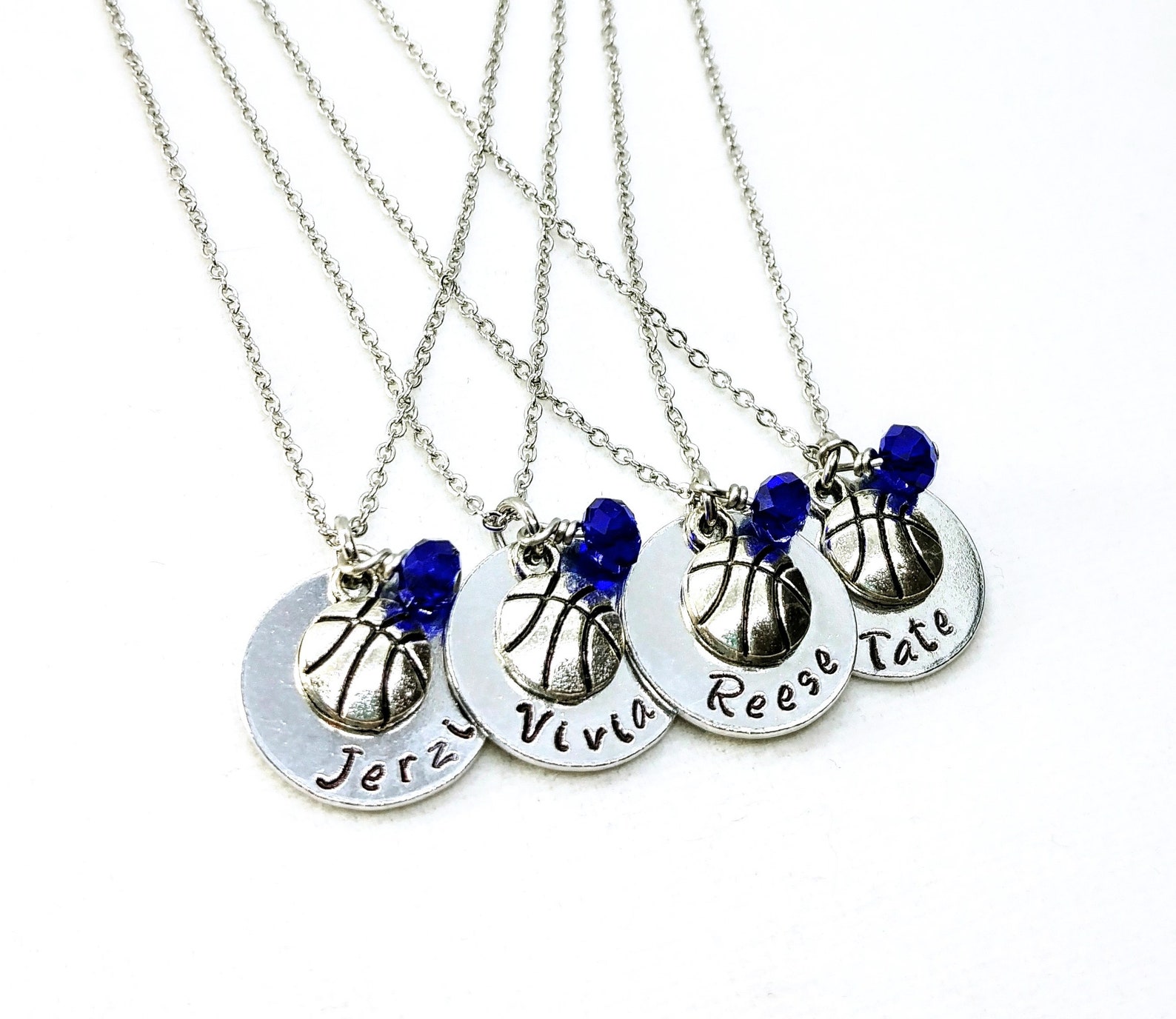 PERSONALIZED BASKETBALL NECKLACE Affordably Priced for A Team | Etsy