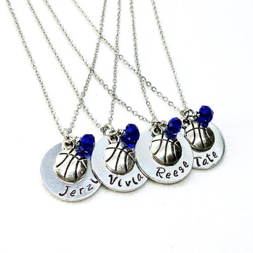 PERSONALIZED BASKETBALL NECKLACE Team Gift Affordable Name - Etsy