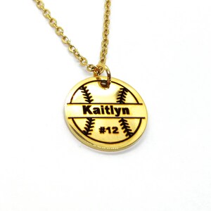 PERSONALIZED SOFTBALL NECKLACE, Softball Gifts for Girls, Baseball Mom ...