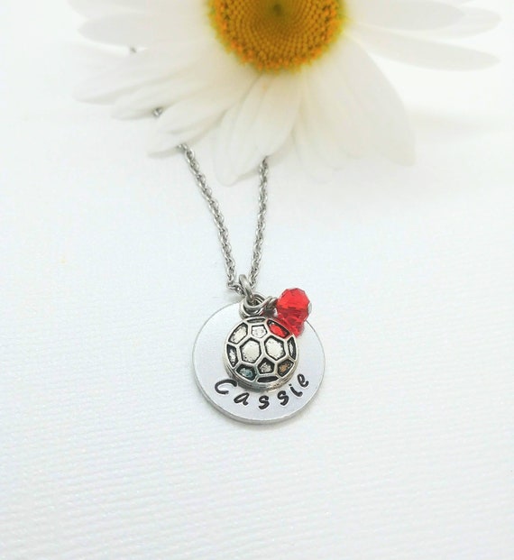 Soccer Necklace Team Jewelry Coach Gift Custom Sport | Etsy