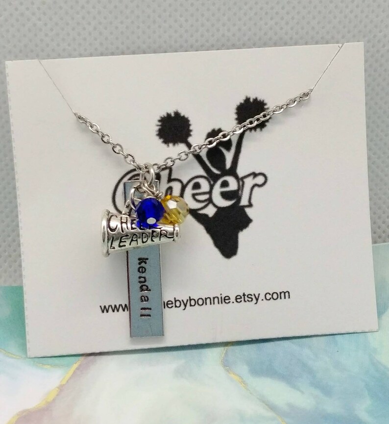 Cheerleader Necklace Cheering Necklace Personalized | Etsy