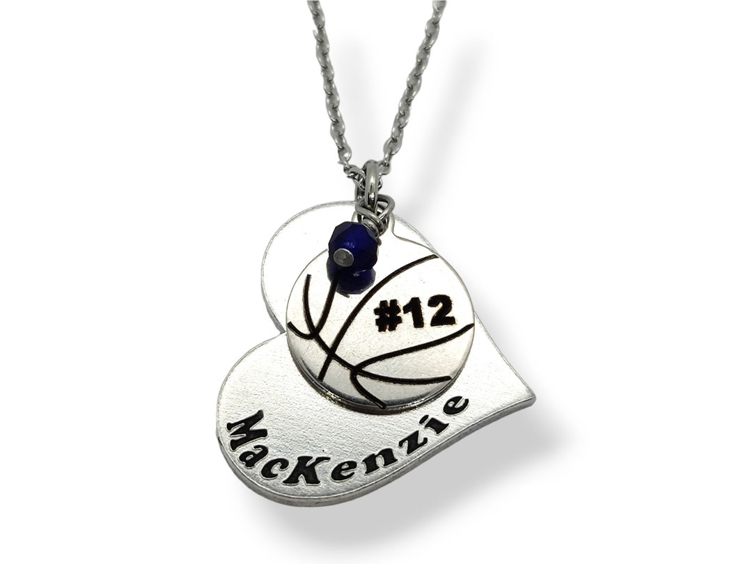 BASKETBALL NECKLACE, Basketball Gifts for Girls, Personalized Team ...