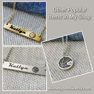 PERSONALIZED BASKETBALL NECKLACE Team Gift, Basketball Gifts for Girls ...