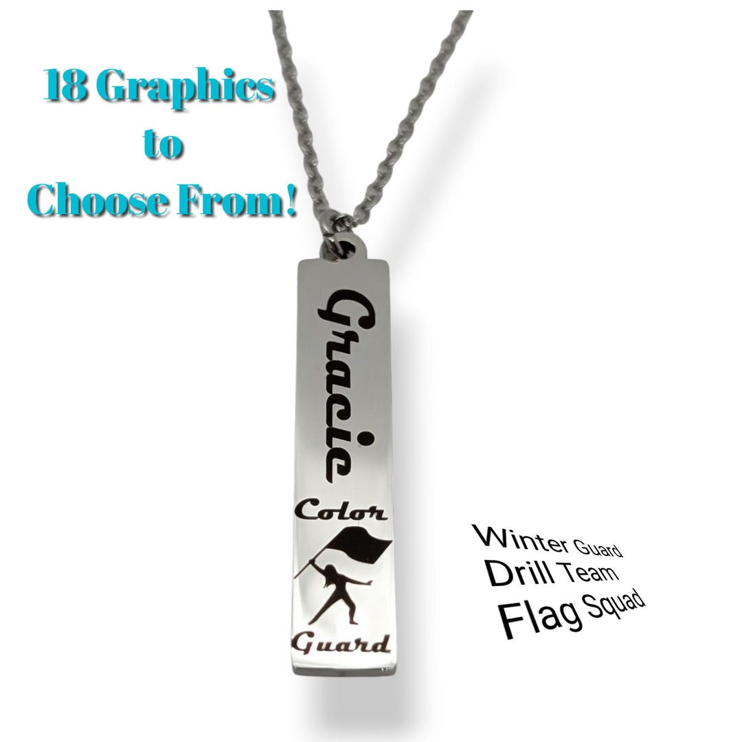 WINTER GUARD Gift, Personalized Color Guard Necklace, Makes A Great End ...
