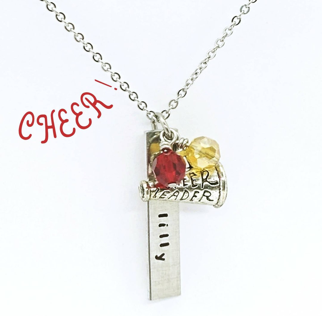Cheerleader Necklace Cheering Necklace Personalized - Etsy