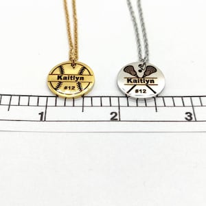 PERSONALIZED SOFTBALL NECKLACE, Softball Gifts for Girls, Baseball Mom ...