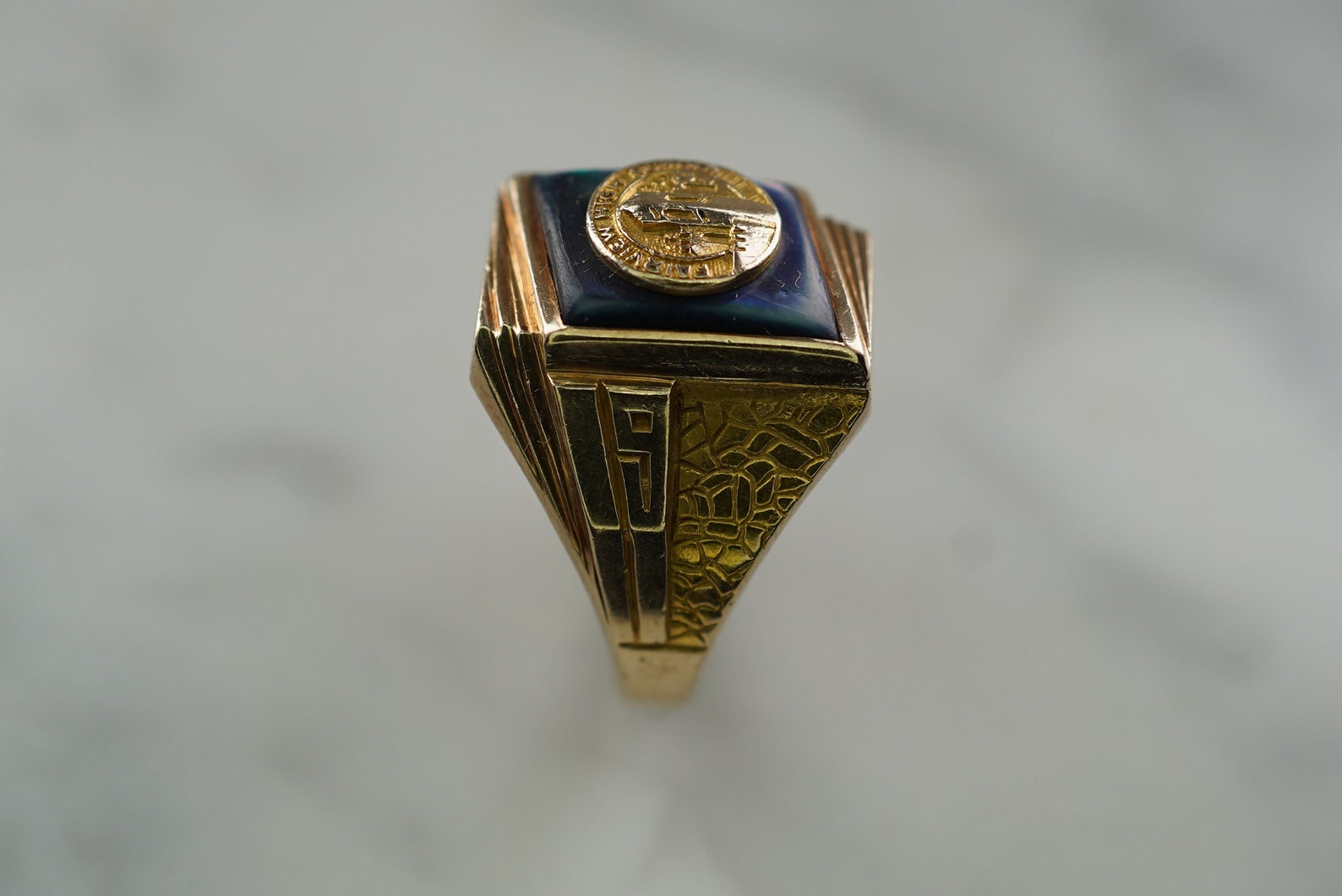 Josten 10K Yellow Gold Class Ring Fairview High School Class | Etsy