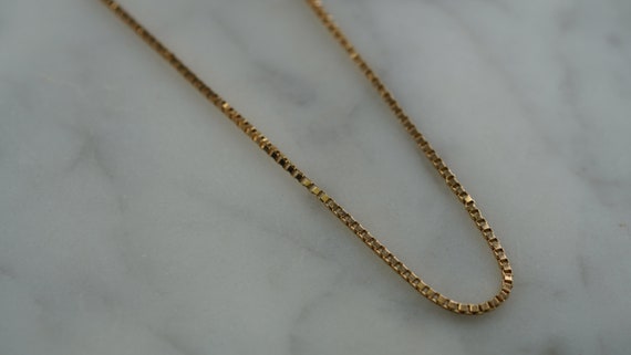 14K Yellow Gold Box Chain - Gem