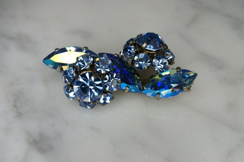 Finely Fabricated Matching Set of Blue Aurora Borealis Pin and - Etsy