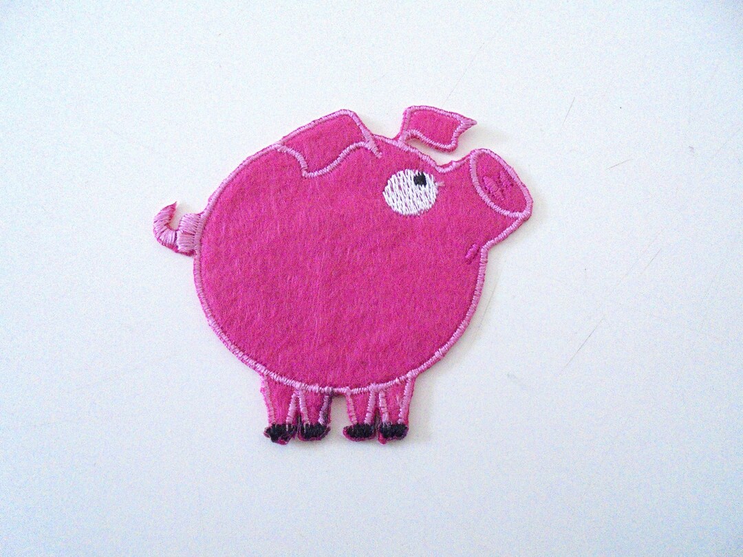 Pig Motif Iron-on Badge Patch - Etsy