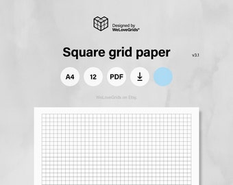 Diamond Grid Paper / A3 / Digital Grid Paper / Creative Tools / Blue ...