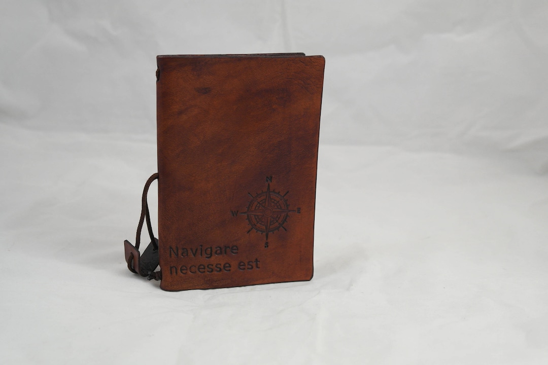 Navigare Necesse Est... Leather, Reusable Travel Notebook A6 - Etsy