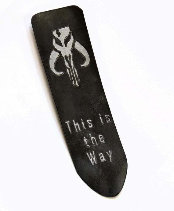 Mandalorian Leather Bookmark | Etsy