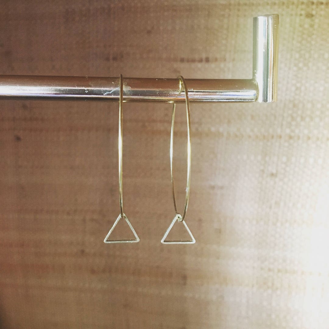 Geometric Hoop Earrings - Etsy UK