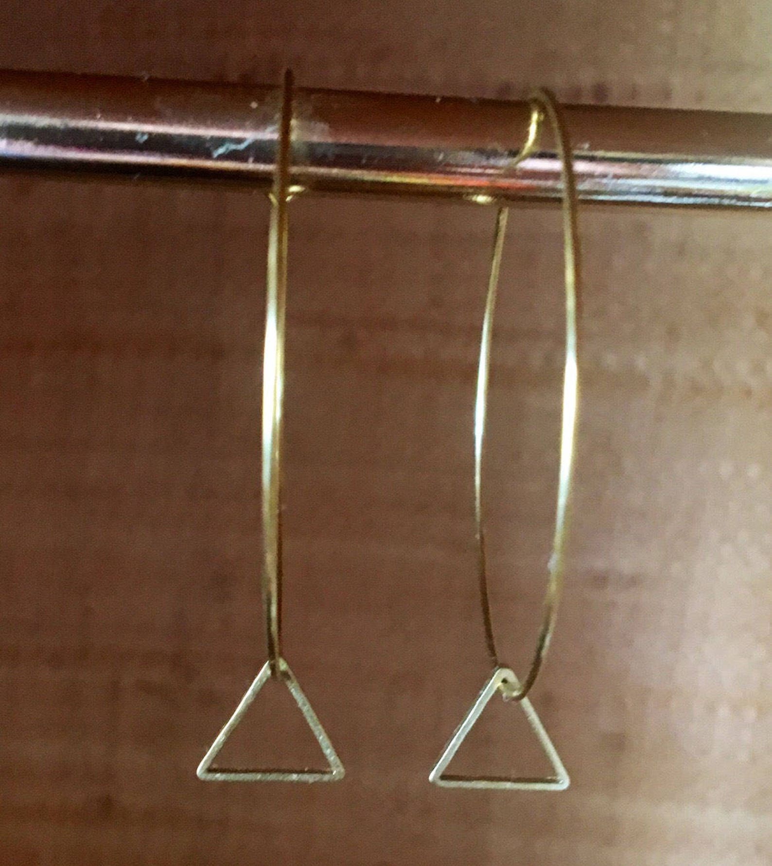 Geometric Hoop Earrings - Etsy UK