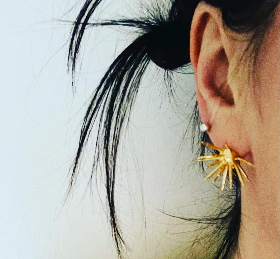 Spike Sputnik Gold Plated Brass 18k Stainless Steel, 70s Punk, Elegant ...