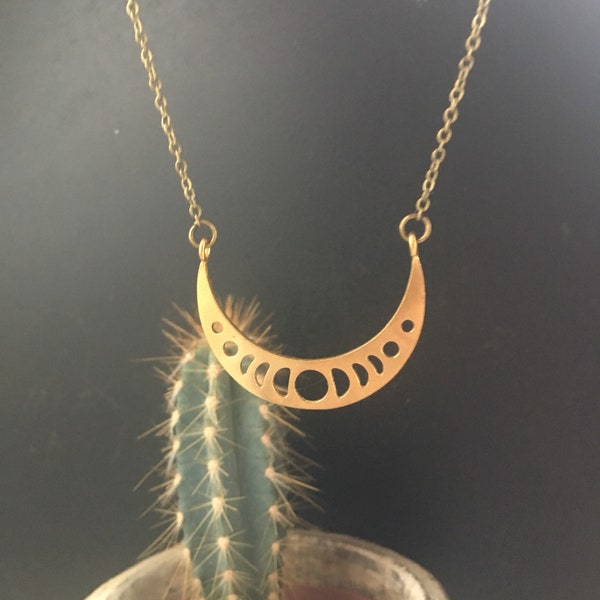 Moon Phase Necklace - Etsy