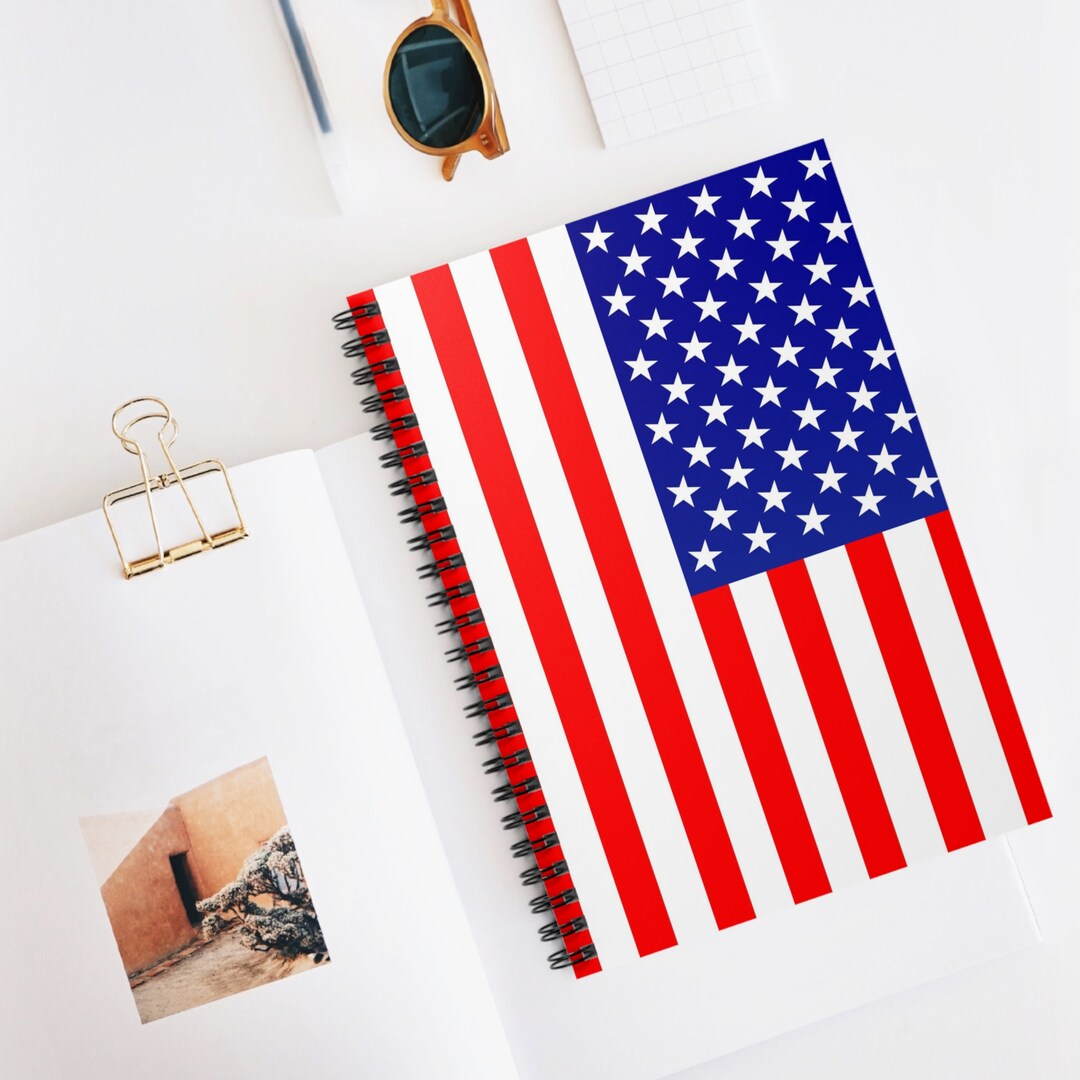 American Flag Journal USA Notebook, USA Journal, Patriotic Notbook ...