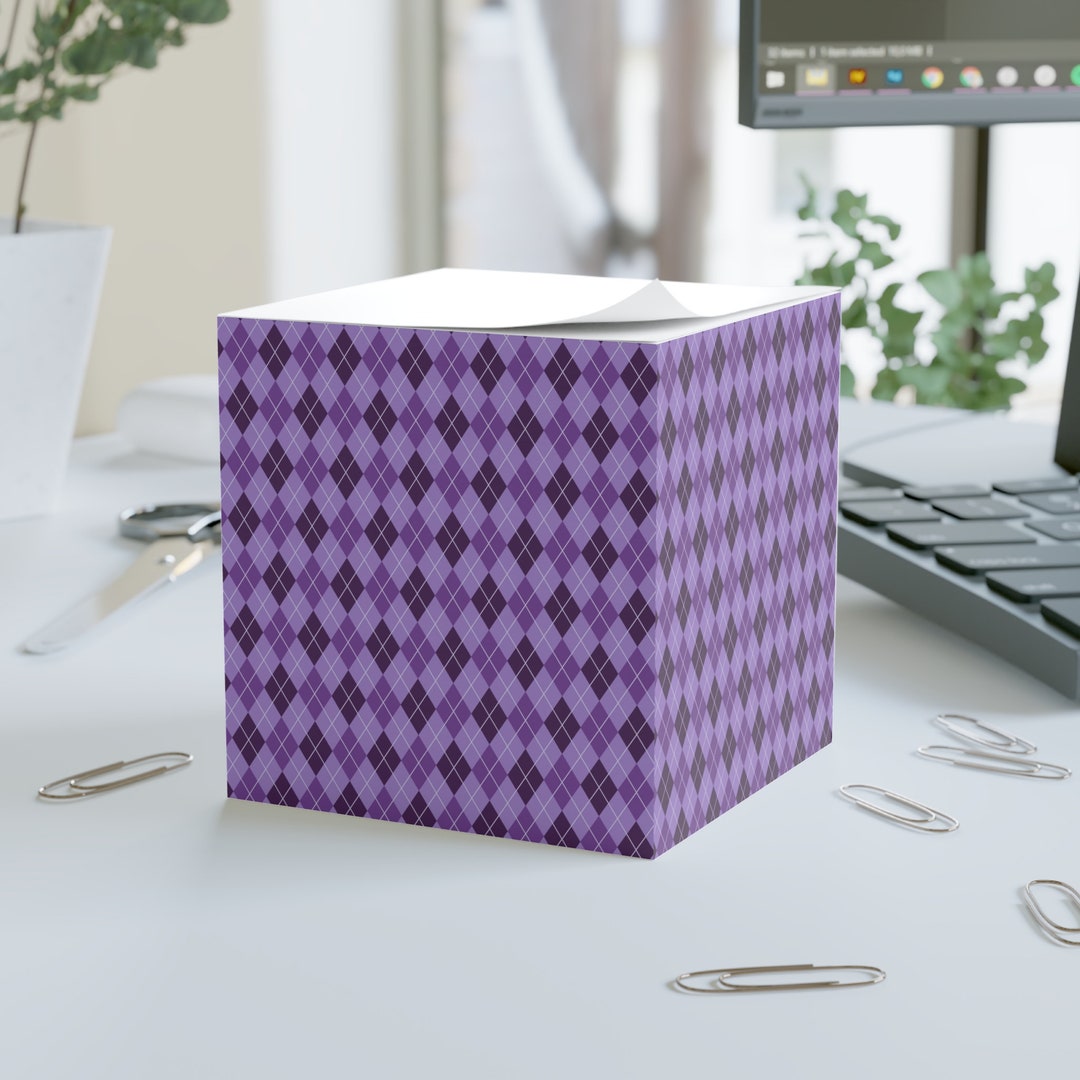 Purple Note Cube Sticky Notes Notepad Preppy - Etsy