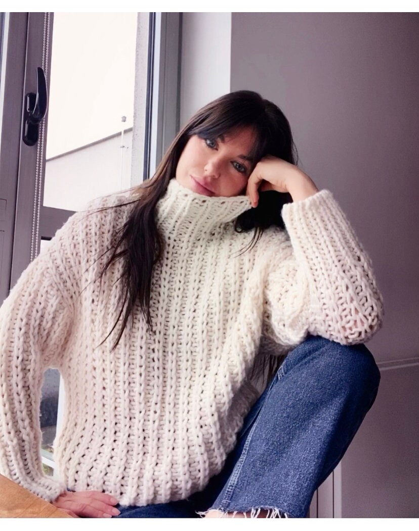 Chunky Loose Knit Sweater - Etsy
