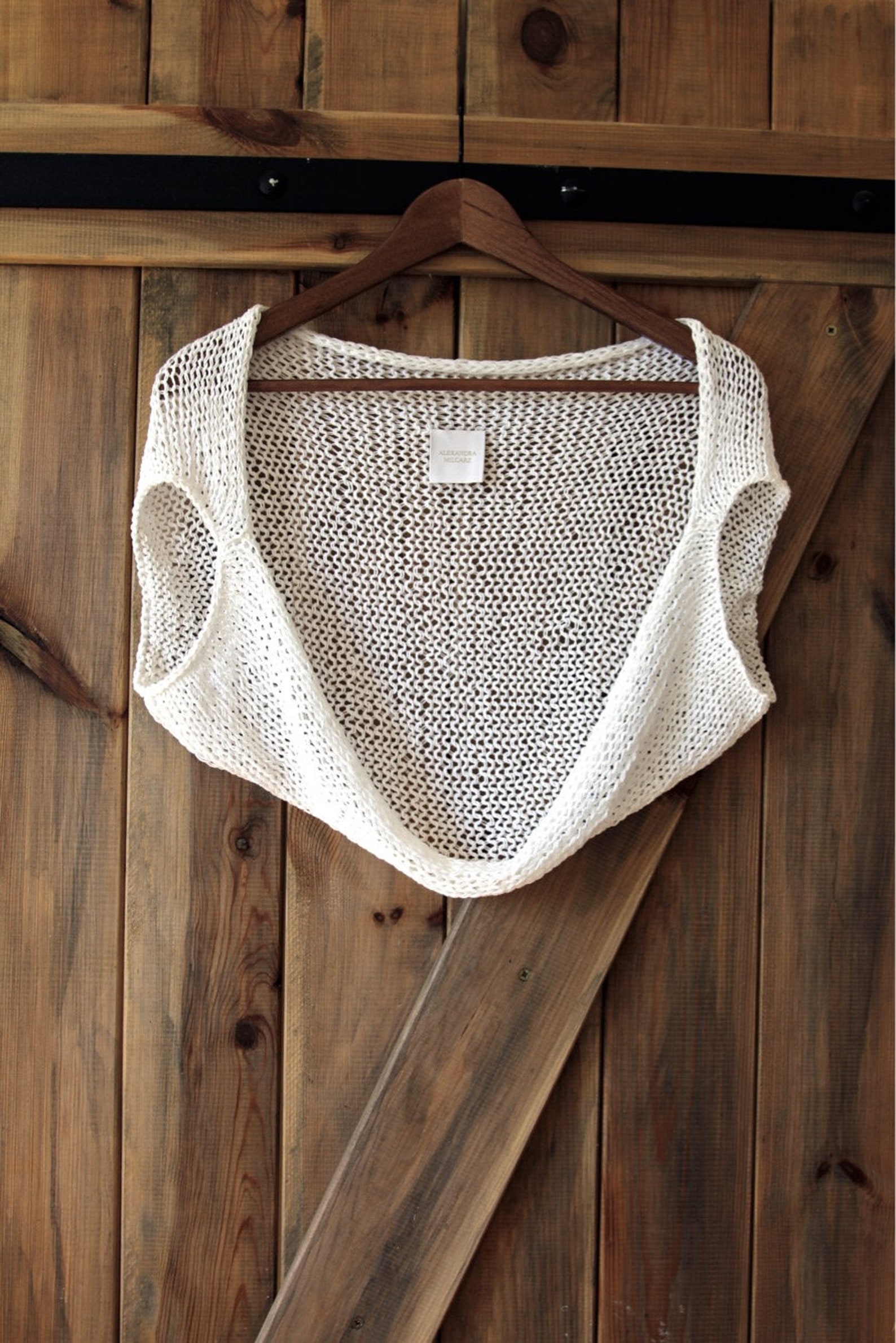 Cotton Shrugs, White Shrugs, White Bolero, Knit Bolero, Summer Bolero ...