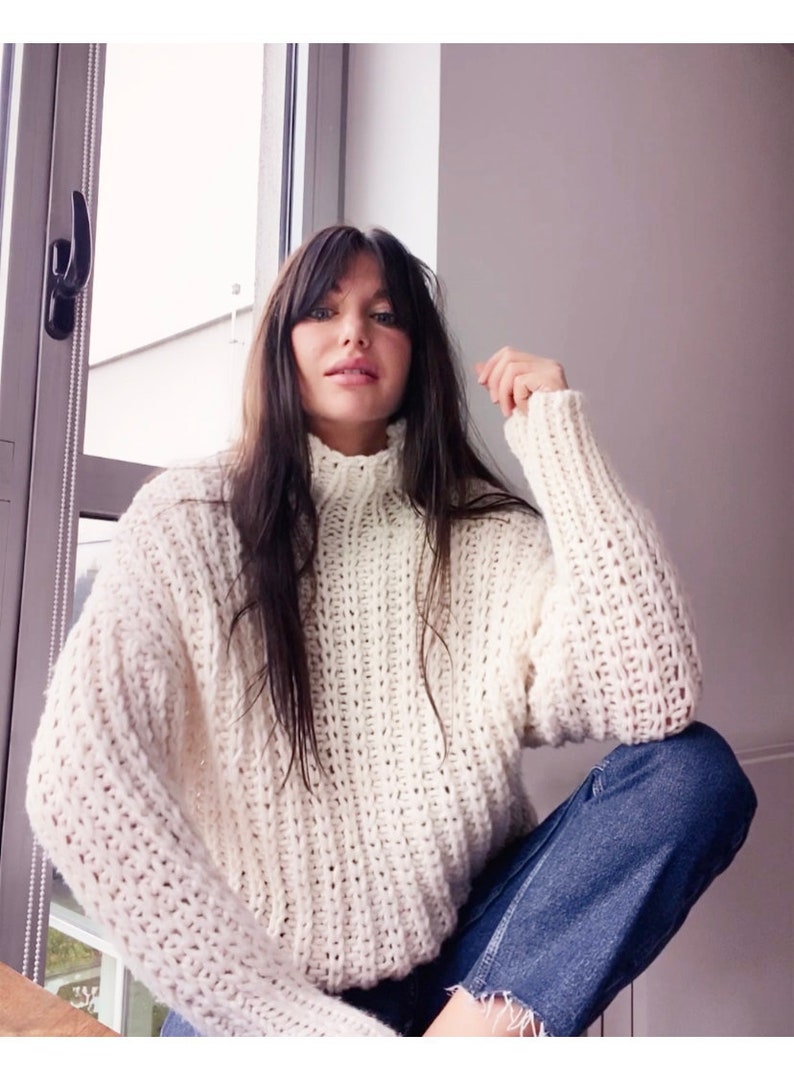 Chunky Loose Knit Sweater - Etsy